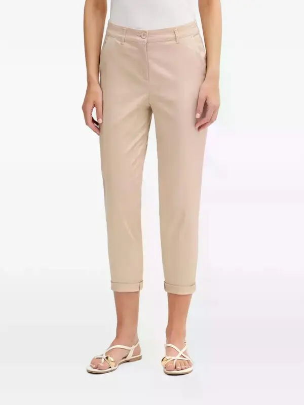 Sisley Cropped Turn-up Trousers