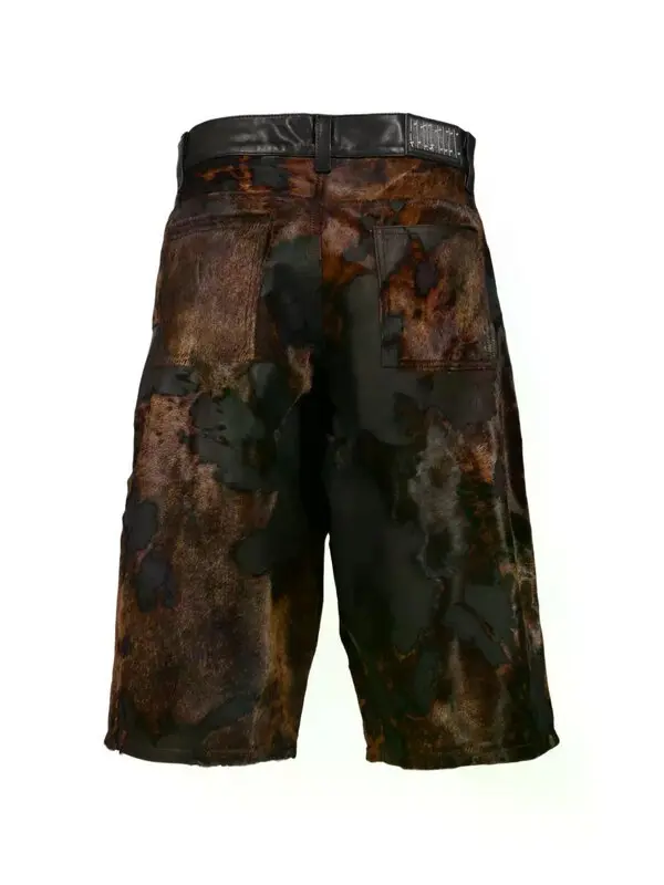 EARTHLING COLLECTIVE Predator Pony-hair Leather Shorts