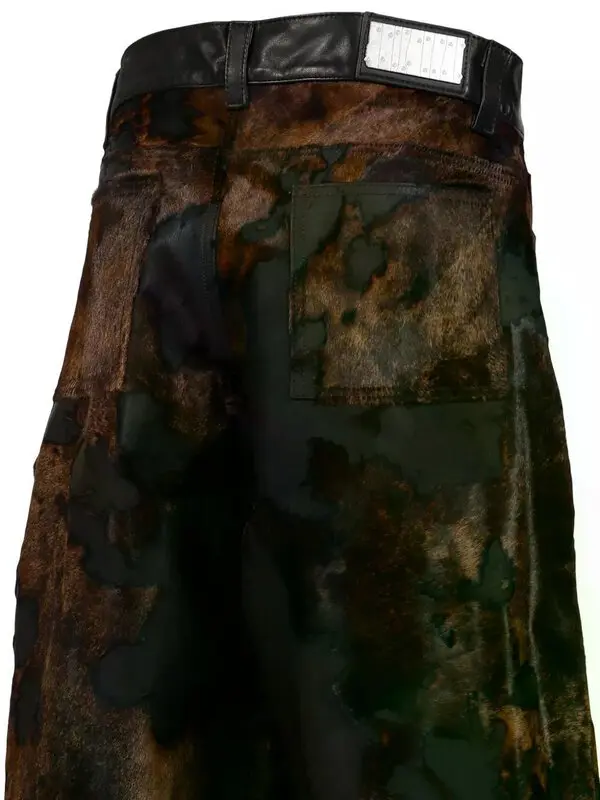 EARTHLING COLLECTIVE Predator Pony-hair Leather Shorts