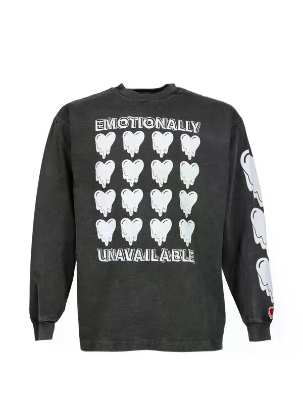 EMOTIONALLY UNAVAILABLE Graphic-print Long-sleeved T-shirt