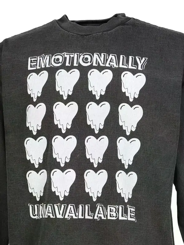 EMOTIONALLY UNAVAILABLE Graphic-print Long-sleeved T-shirt