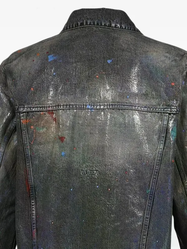 We11Done Painted-detail Denim Jacket