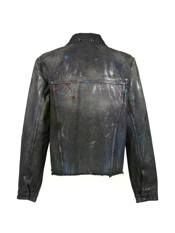 We11Done Painted-detail Denim Jacket