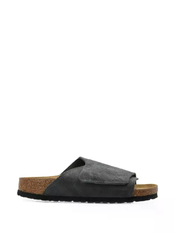 BIRKENSTOCK Solana Suede Leather Sandals - Grey