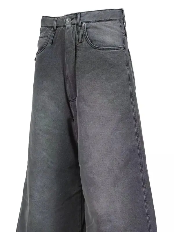 LỰU ĐẠN Washed-effect Wide-leg Jeans