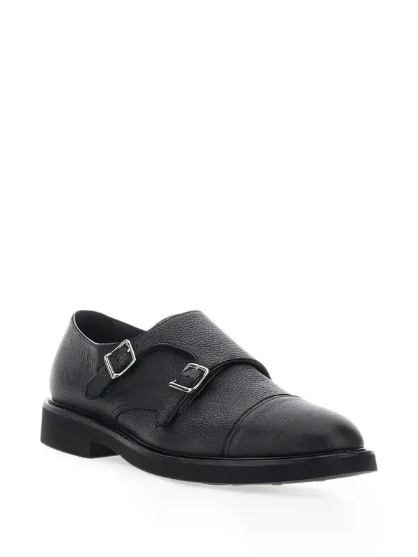 DOUCAL'S Double-strap Leather Monk Shoes