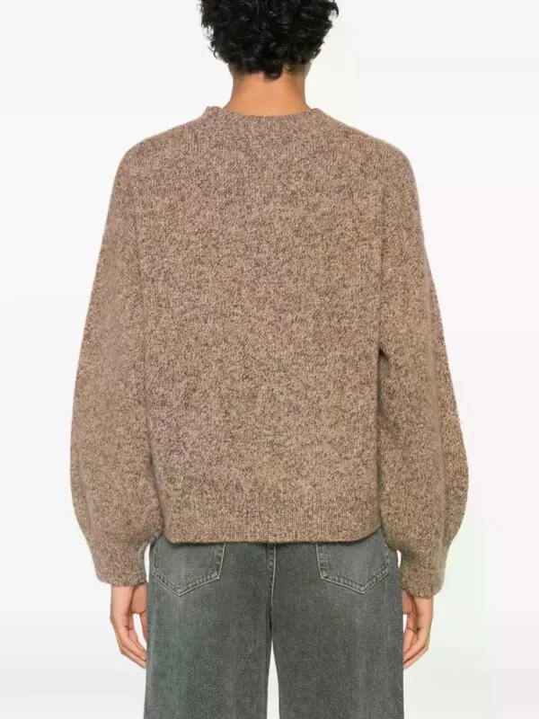 Soft Goat Mélange-effect Crew-neck Sweater