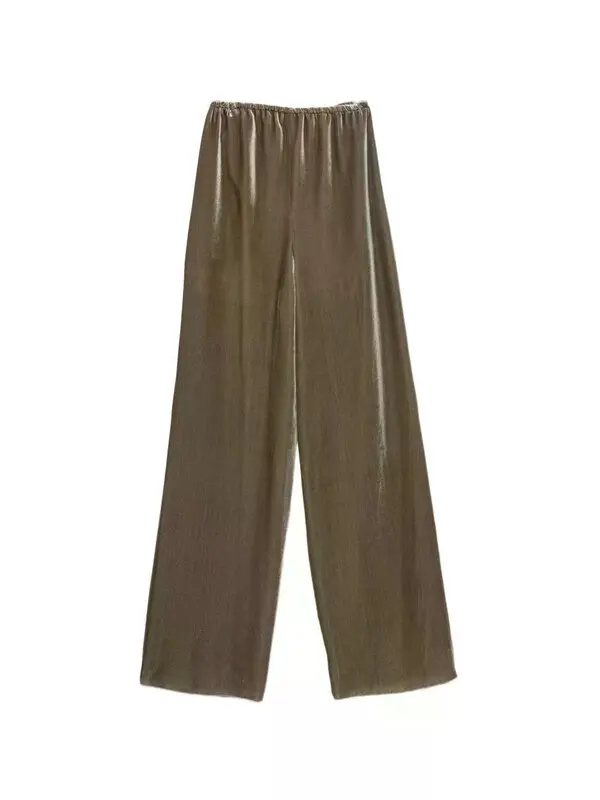 Agnona Drawstring Velvet Palazzo Pants