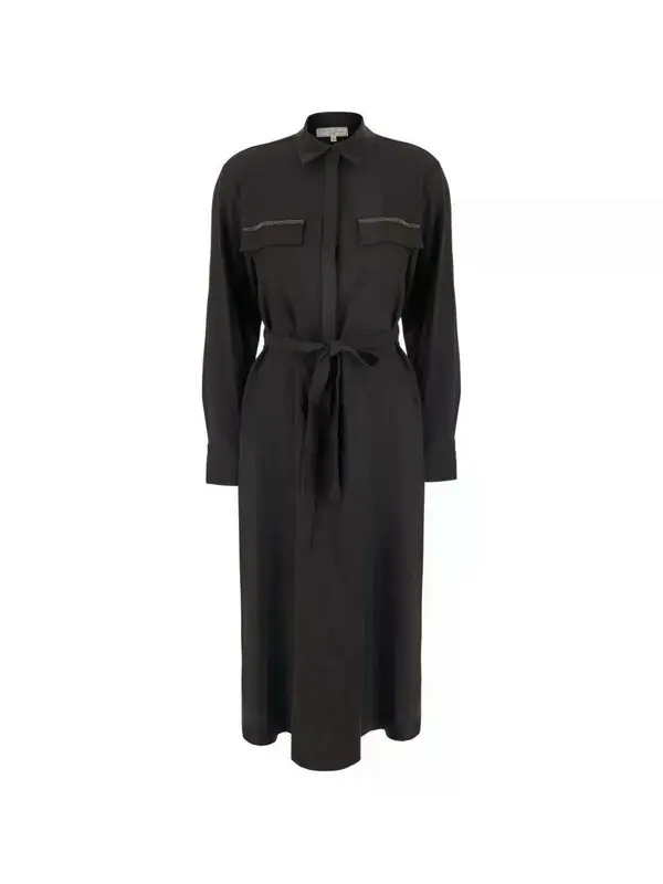 Antonelli Firenze Mykonos Bead-embellished Belted Maxi Dress - Brown