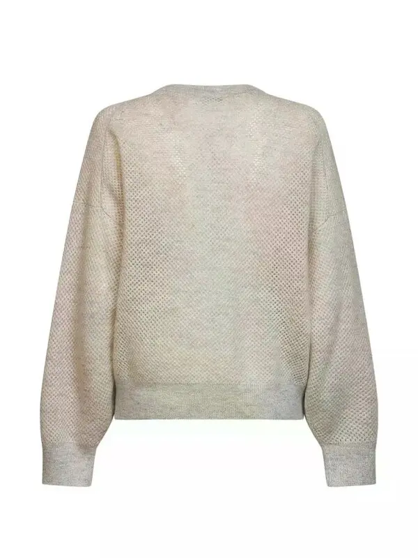 Brunello Cucinelli Openwork Lamé-thread Sweater