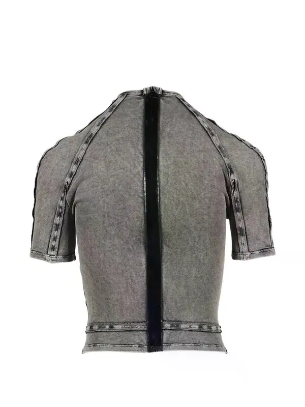 KNWLS Scuba Panelled Cropped Top