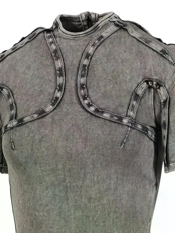 KNWLS Scuba Panelled Cropped Top