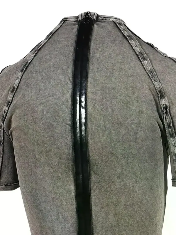 KNWLS Scuba Panelled Cropped Top