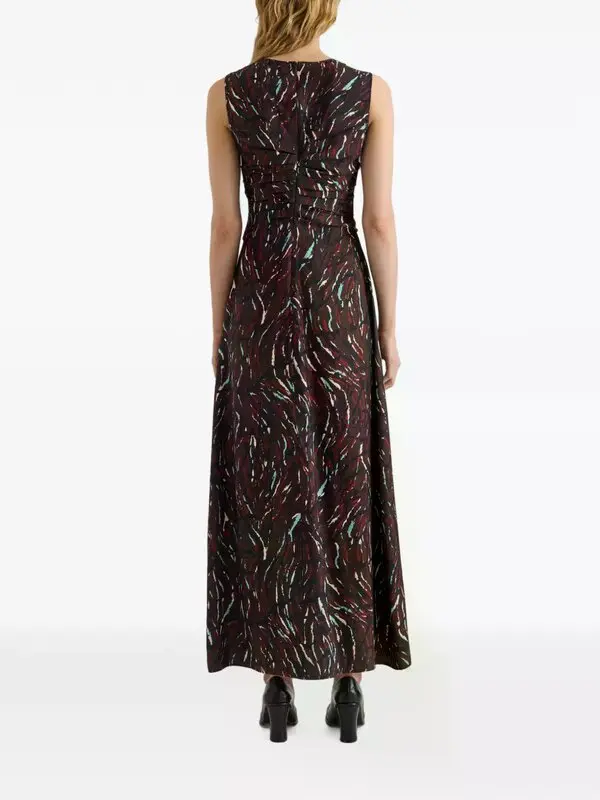 Proenza Schouler White Label Clem Printed Ruched Maxi Dress