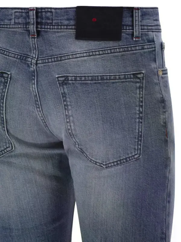 Kiton Faded Five-pocket Slim-fit Jeans