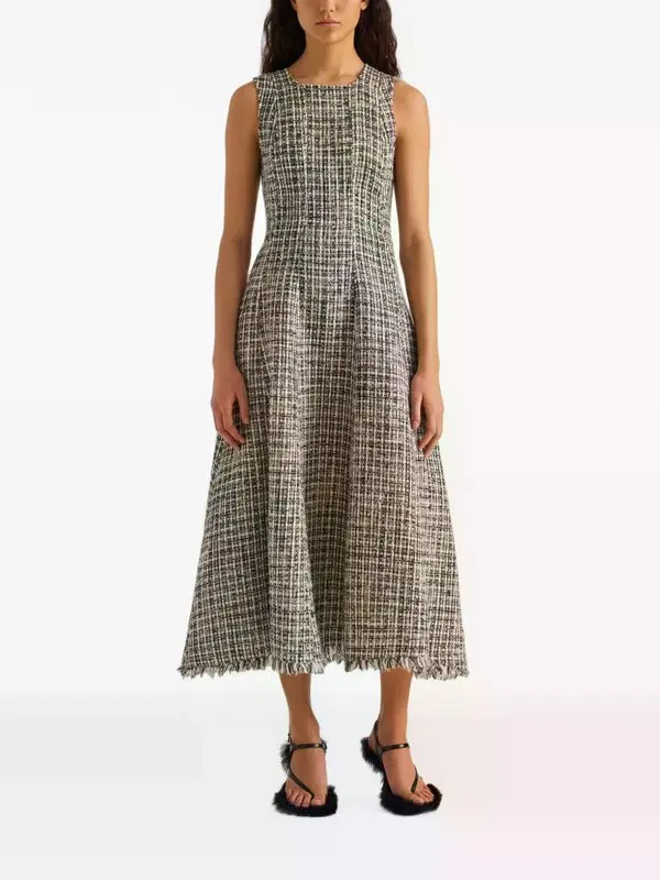 Proenza Schouler White Label Beatrix Tweed Midi Dress - Neutrals