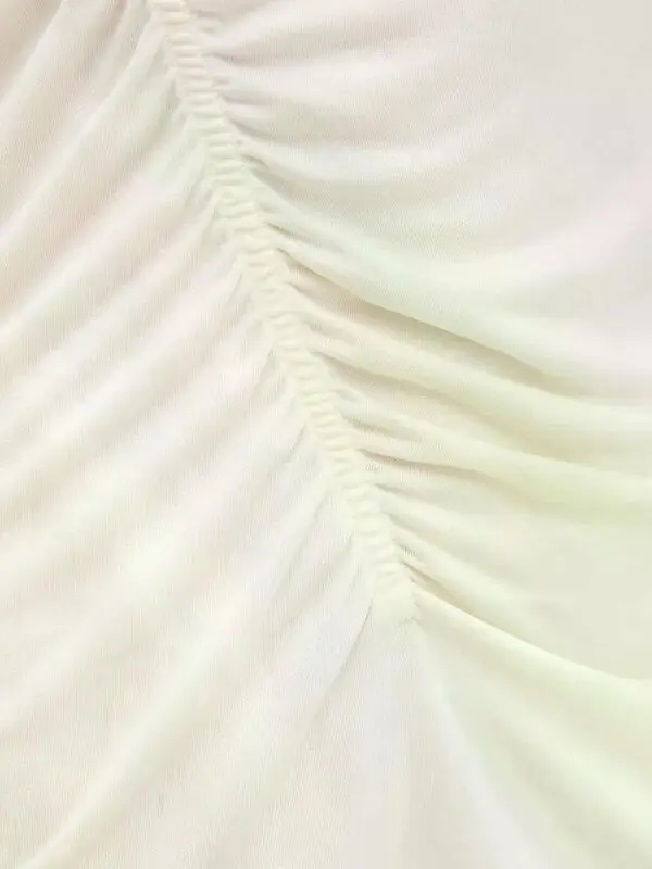 Sisley Ruched Long-sleeve T-shirt - Neutrals