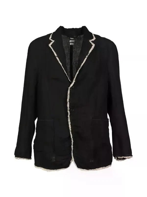 POST ARCHIVE FACTION Drifter Raw-edge Linen Jacket