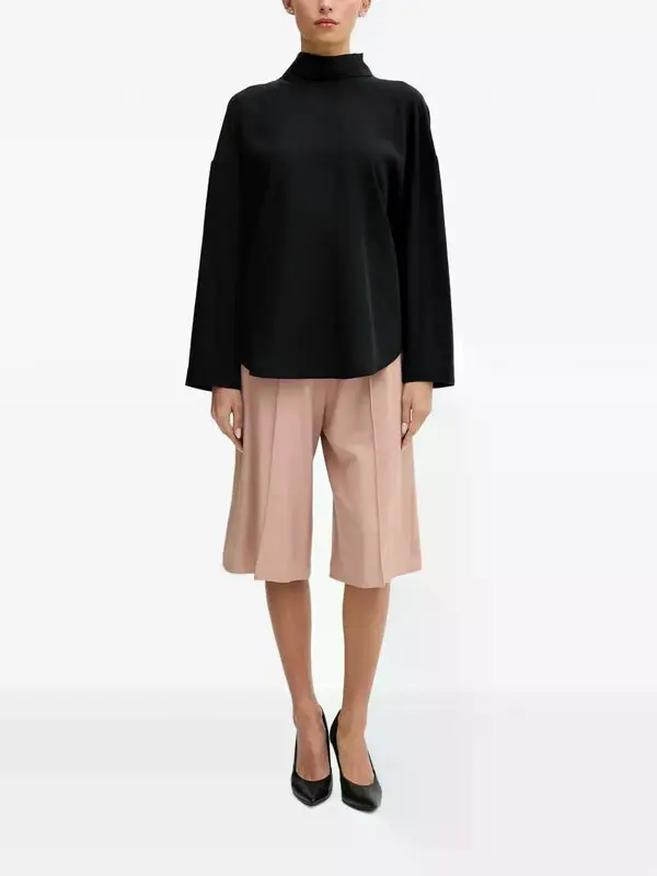Sisley Bow-detail High-neck Top