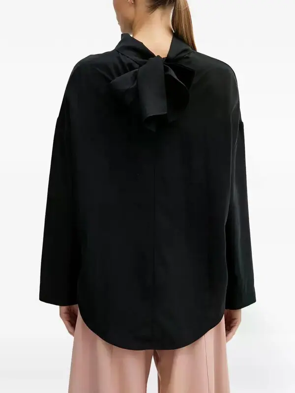 Sisley Bow-detail High-neck Top