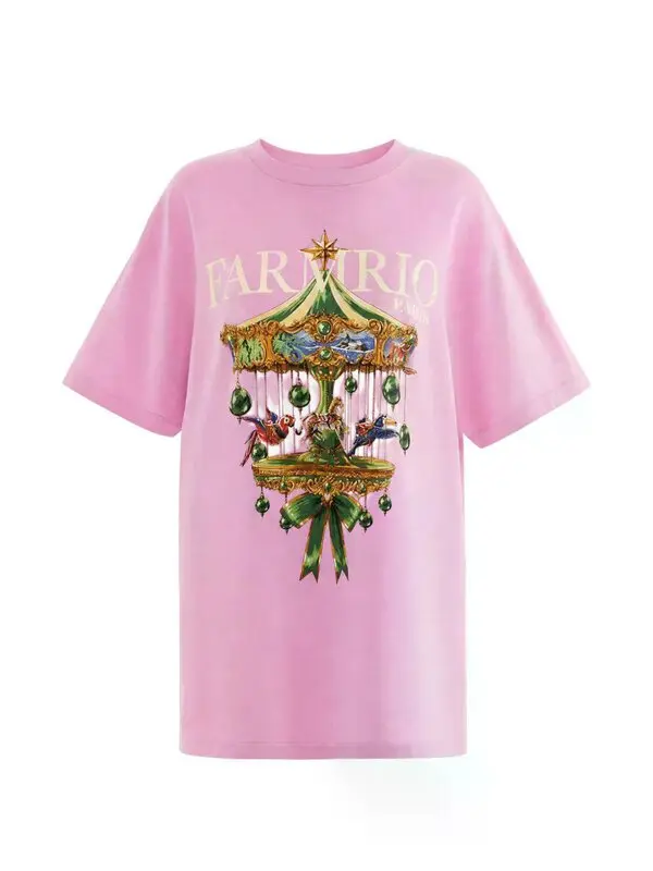 Farm Rio Carousel Print T-shirt - Pink