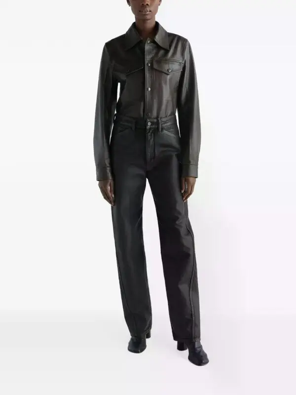 LEMAIRE Twisted Five-pocket Coated Denim Pants - Black