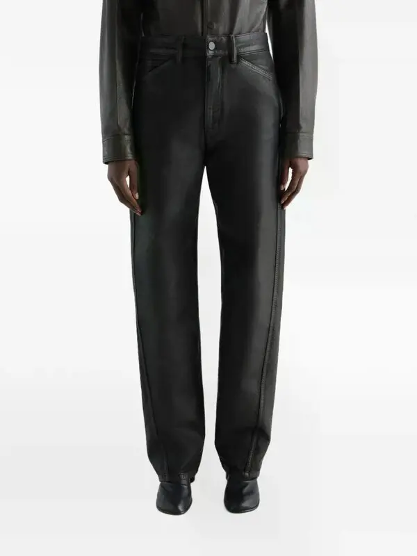 LEMAIRE Twisted Five-pocket Coated Denim Pants - Black