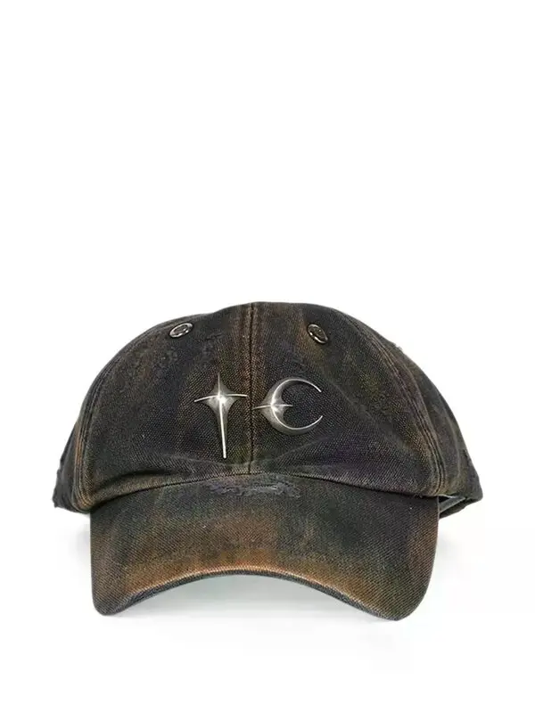 THUG CLUB Washed Distressed Cap - Black