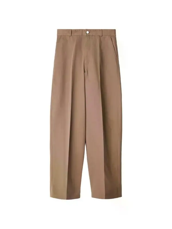 LEMAIRE Polycotton Twill Barrel Pants - Brown