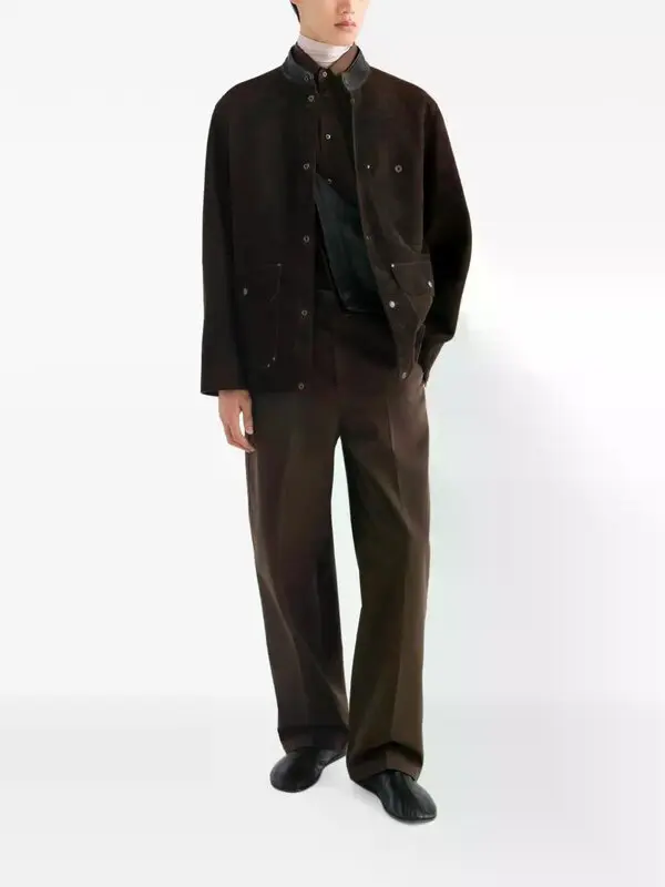 LEMAIRE Polycotton Twill Barrel Pants - Brown