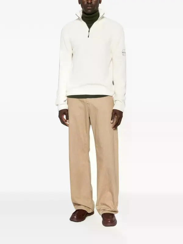 MURPHY&NYE Fender Ribbed-knit Quarter-zip Sweater