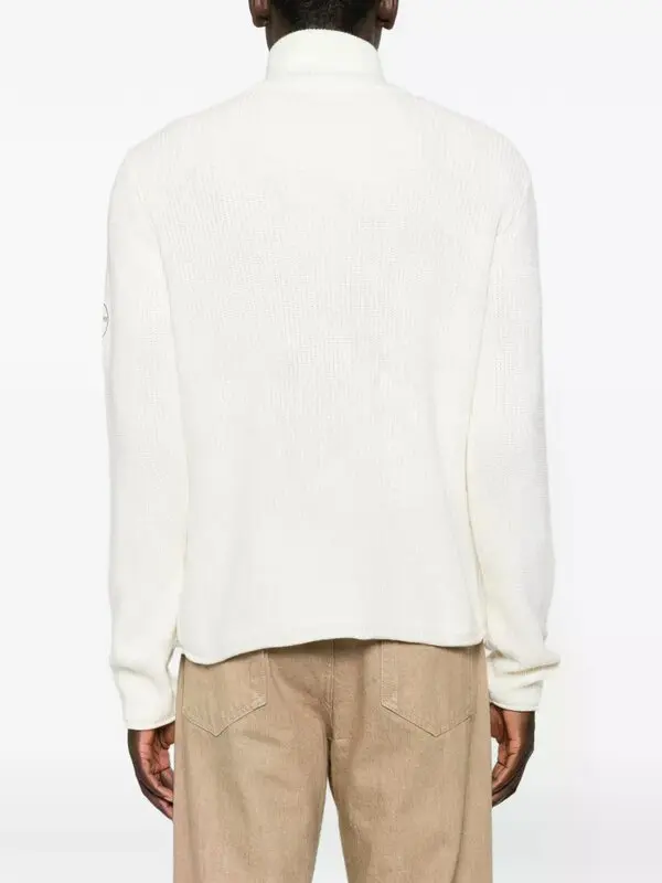 MURPHY&NYE Fender Ribbed-knit Quarter-zip Sweater