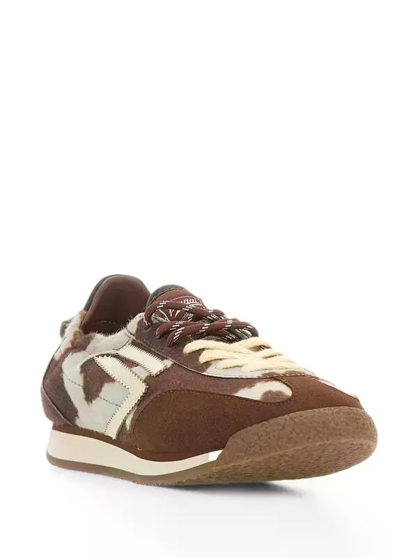 PURAAI Panther Cow-print Low-top Sneakers