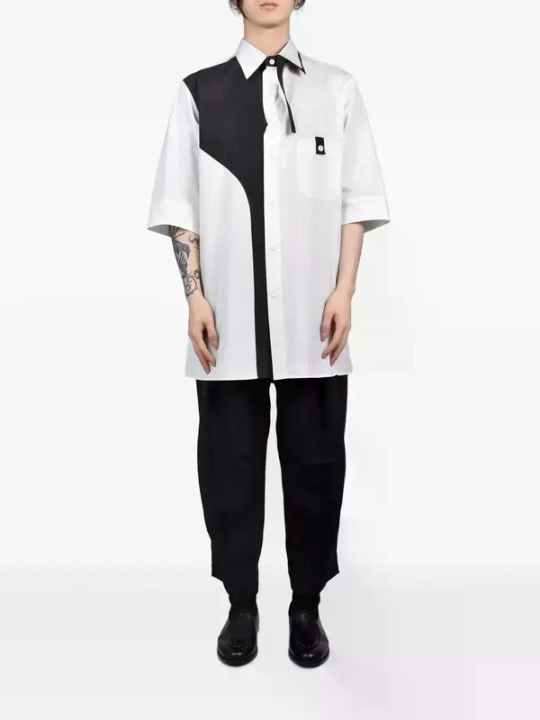 Yohji Yamamoto Two-tone Short-sleeved Shirt
