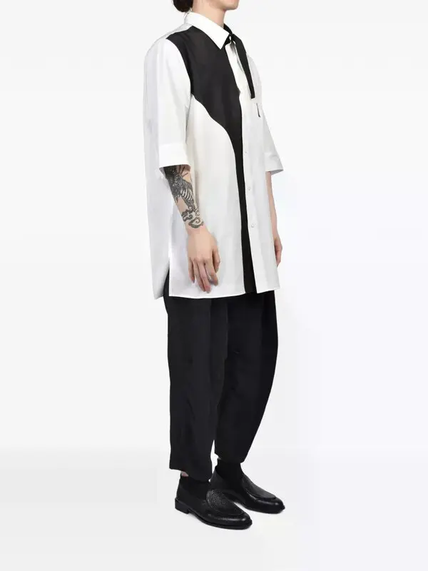 Yohji Yamamoto Two-tone Short-sleeved Shirt