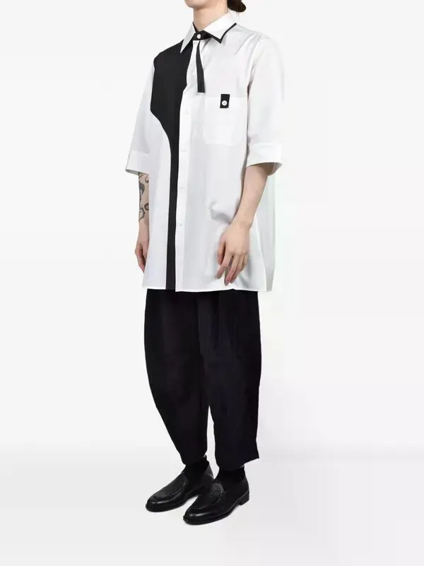 Yohji Yamamoto Two-tone Short-sleeved Shirt