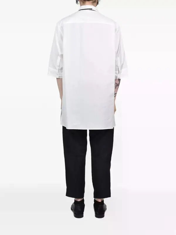 Yohji Yamamoto Two-tone Short-sleeved Shirt