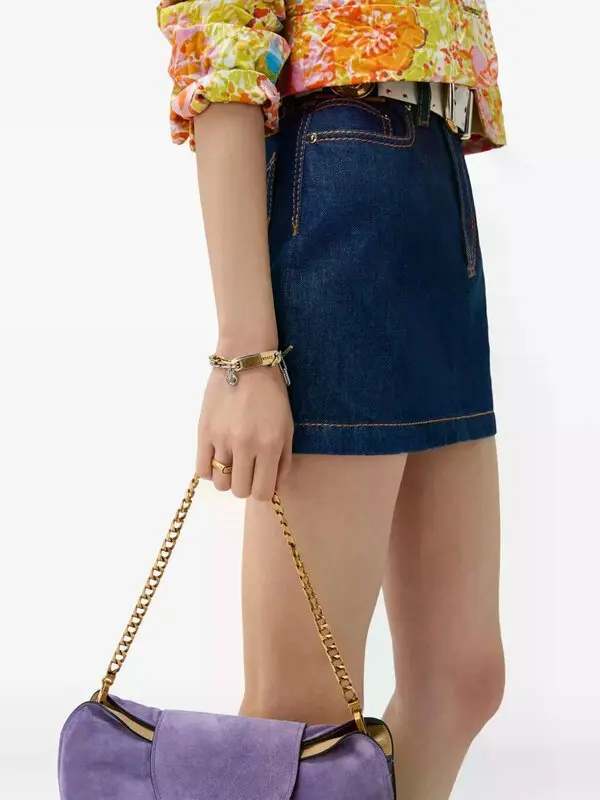 Versace Logo Tag Bracelet - Gold