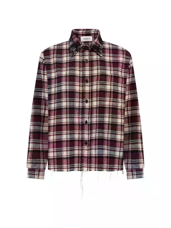 LANEUS Check-print Flannel Shirt