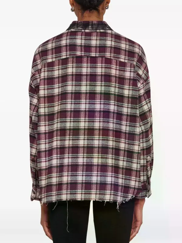 LANEUS Check-print Flannel Shirt