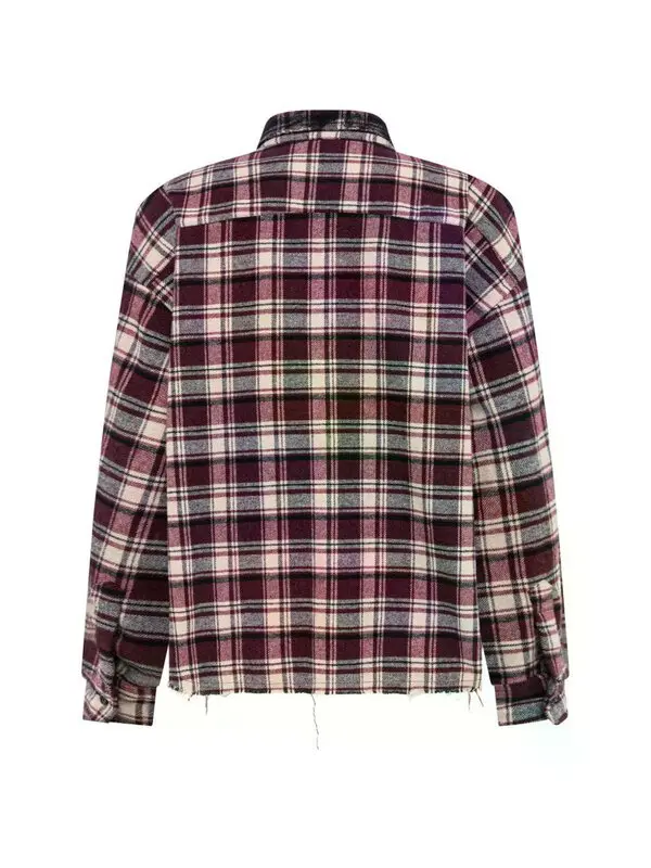 LANEUS Check-print Flannel Shirt