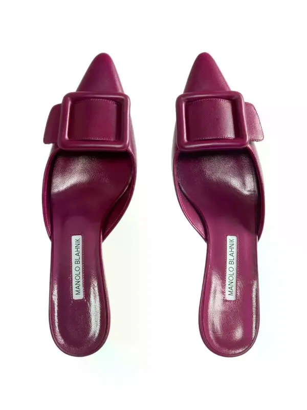 Manolo Blahnik Maysale Buckle-detail Mules