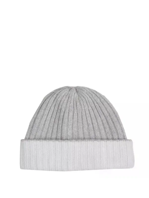 Fedeli Cashmere Beanie Hat - Grey