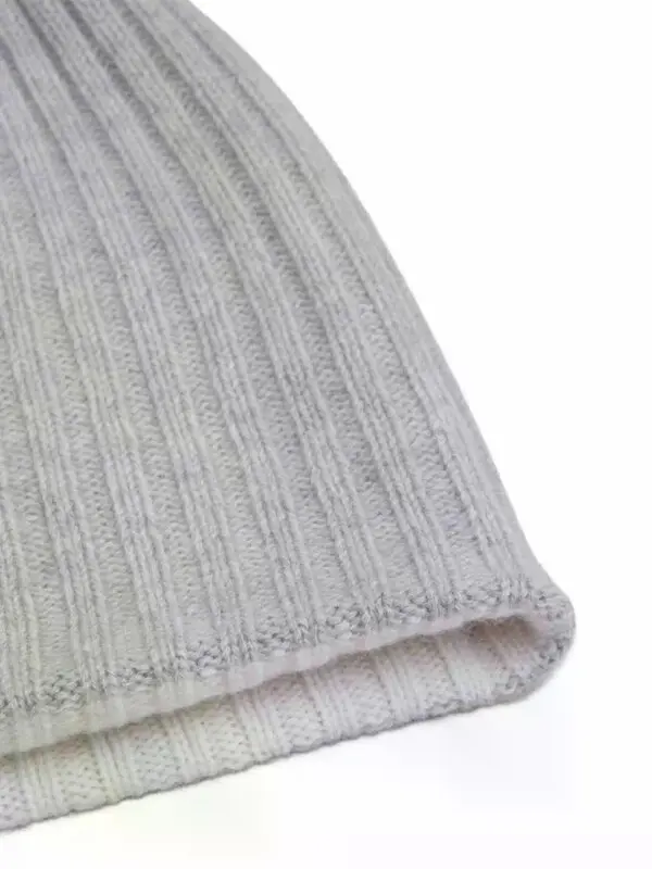 Fedeli Cashmere Beanie Hat - Grey
