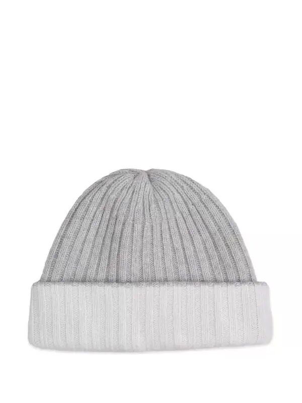 Fedeli Cashmere Beanie Hat - Grey