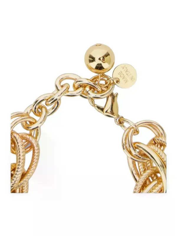 SEMICOUTURE Chunky Textured-link Bracelet - Gold