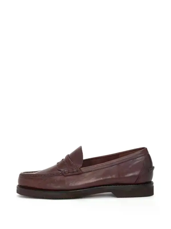 Visvim Penny-slot Leather Loafers - Red
