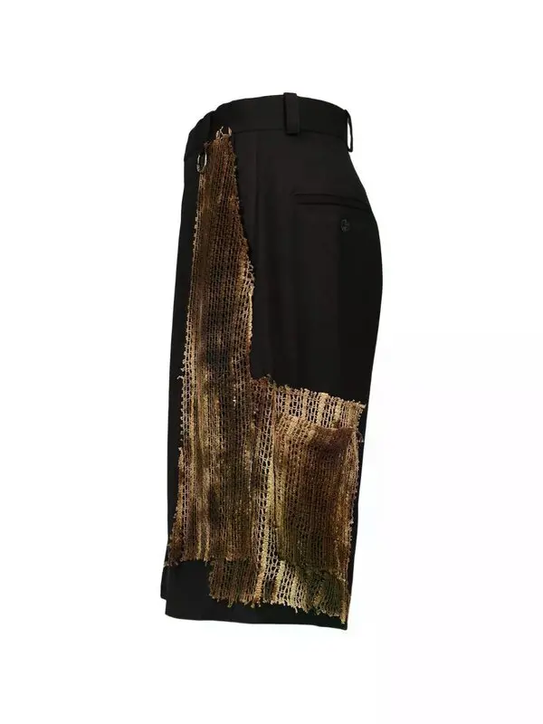 PACE Crochet-detail Pleated Shorts