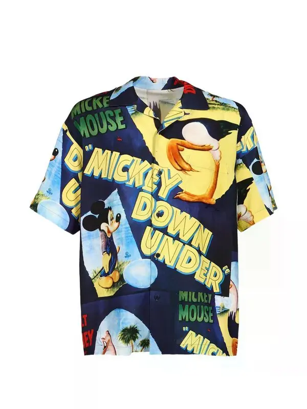 PORTER CLASSIC Mickey & Bird Aloha Shirt