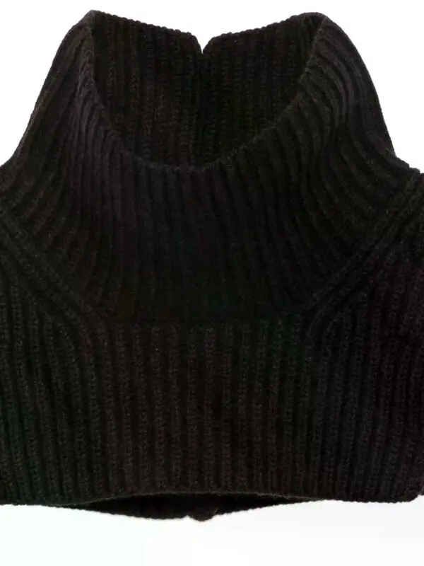 Soeur Ribbed-knit Neck Warmer - Brown